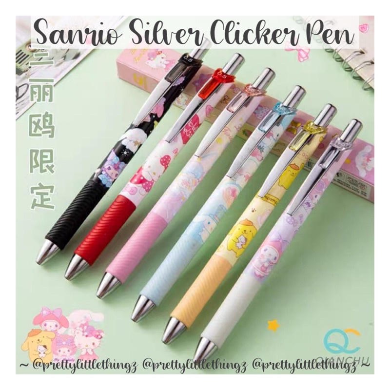 * $6.90/3PCS $11.90/6PCS * Sanrio Silver Clicker Pen (Hello Kitty ...