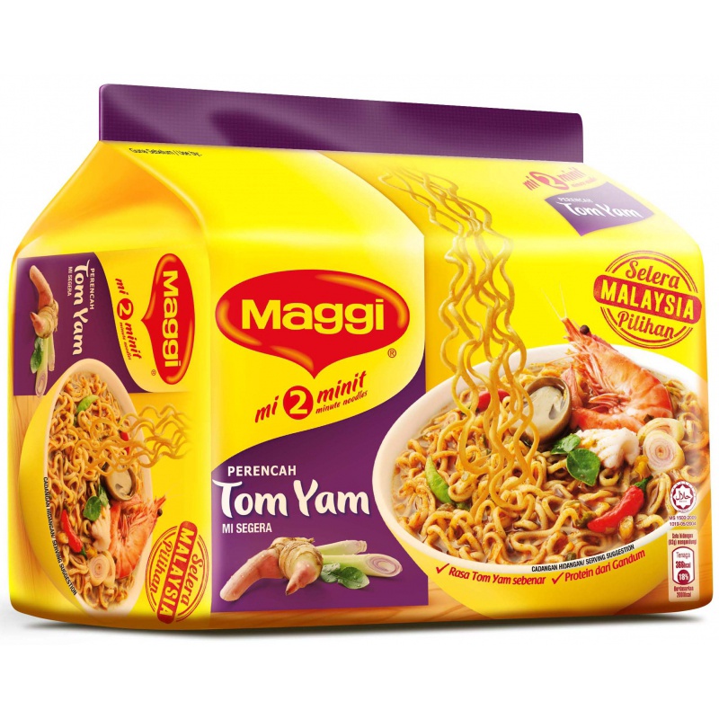 Maggi 2-Minute Instant Noodles - Tom Yum | 5 x 80g | Shopee Singapore