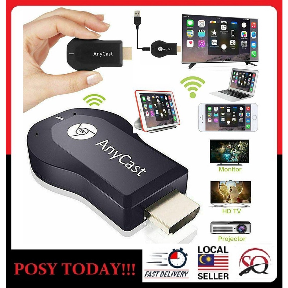 LOCAL Anycast M9 Plus Wifi Display Receiver Casting Function PC ...