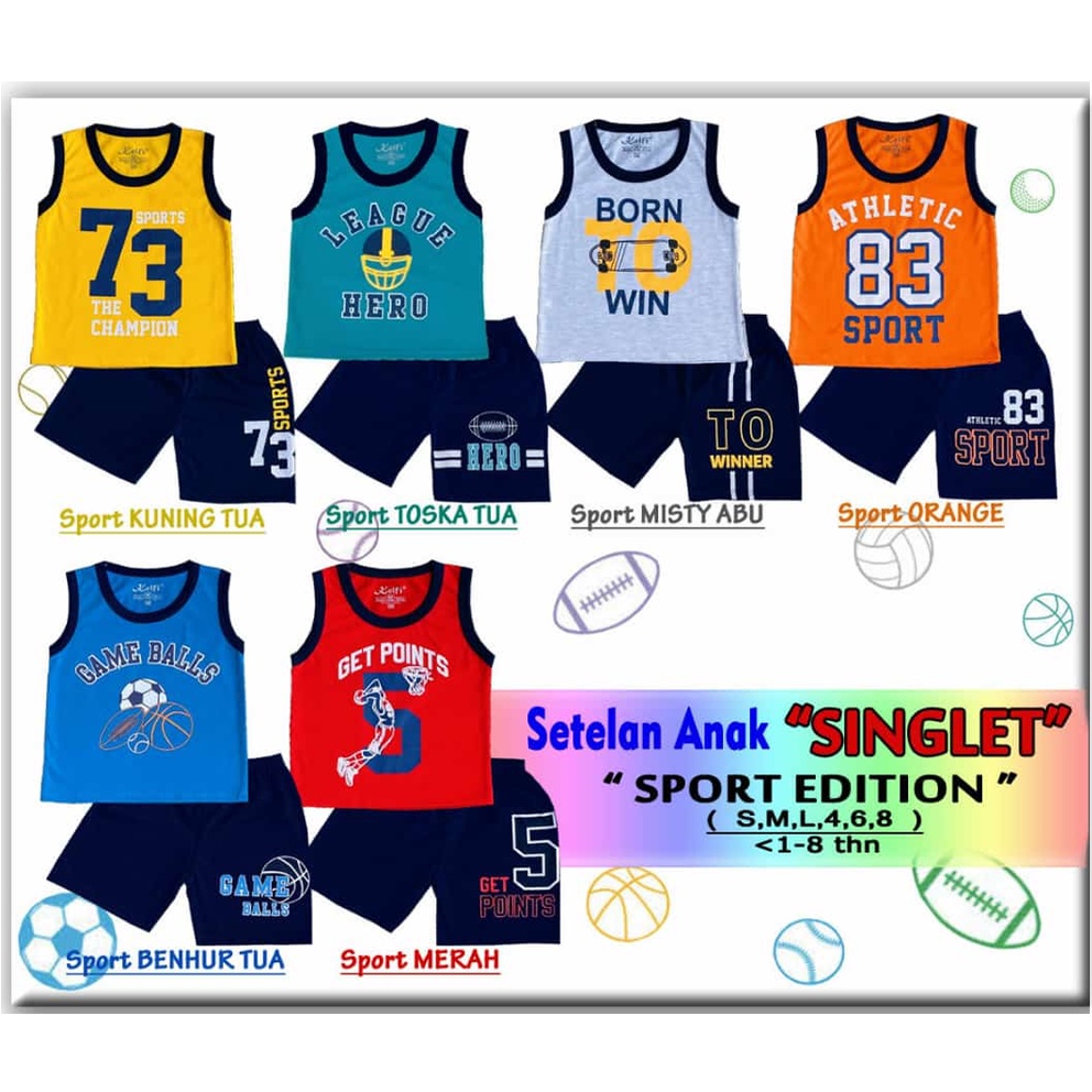 BOYS' SINGLET SET AGE 0 1 2 3 4 5 YEARS / BOYS' SINGLET SET | Shopee ...