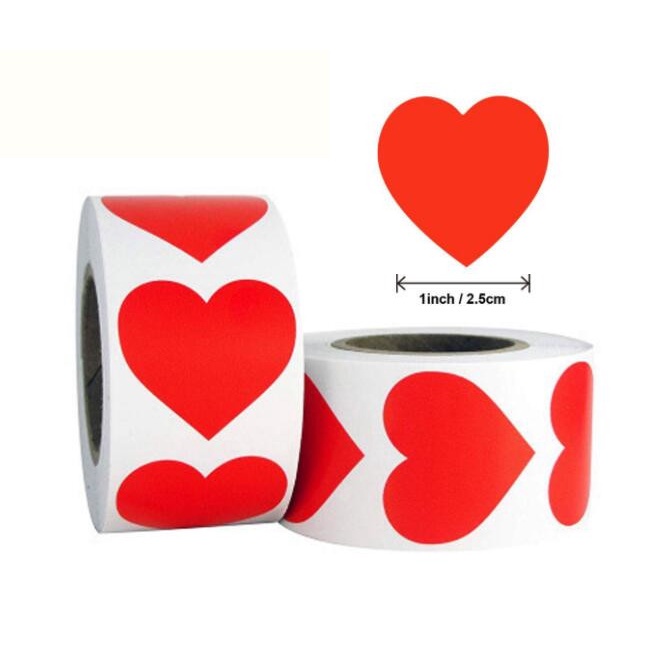 500 PCS/Roll Love Sticker ~ Label Sealing Paper Sticker Gift Packaging ...