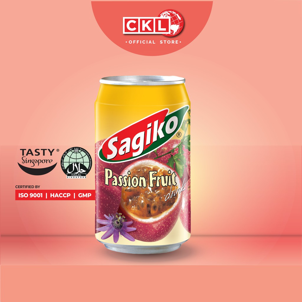 Sagiko Passion Fruit Drink - Halal - 320ml x 24 cans | Shopee Singapore