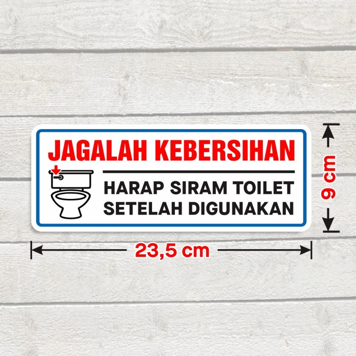 Sticker Keep it Clean, Flush the Toilet After Use Vinyl Sign Label ...