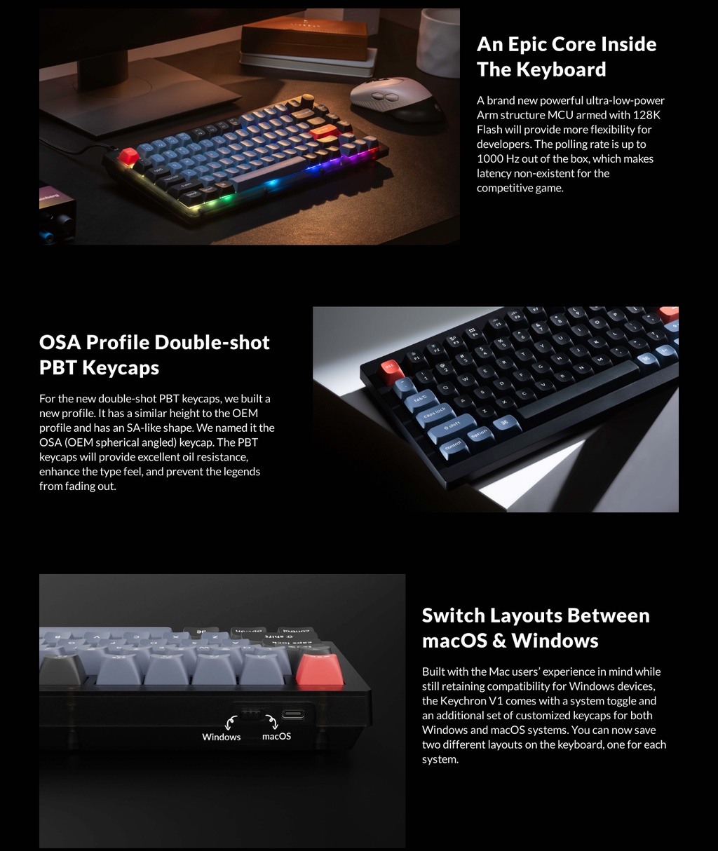 Keychron V1 QMK Custom Mechanical Keyboard | Shopee Singapore