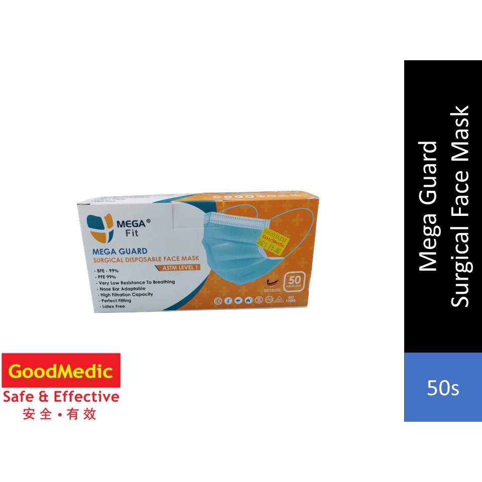 Mega Guard Surgical Face Mask (50s) | Shopee Singapore