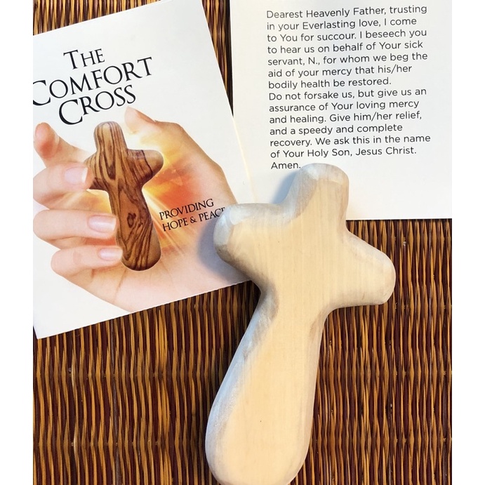 Comfort Cross 6cm X 10cm (Hand crafted Holy Land Olive wood) | Shopee ...