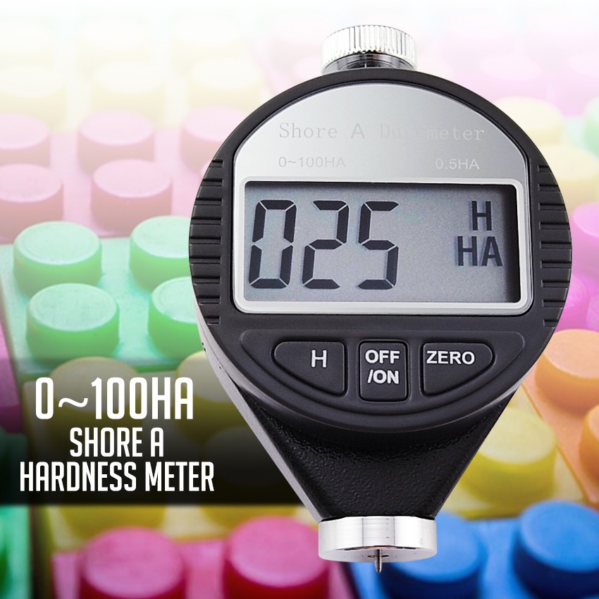 Shore A Digital Hardness Meter Durometer 0~100HA, Rubber Tire with LCD ...
