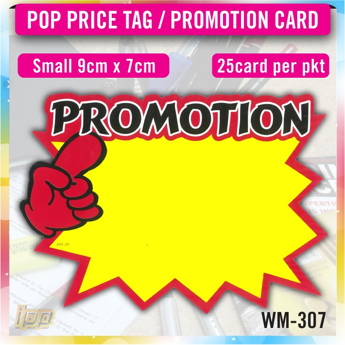 POP Price Tag Cards / Thumbs Up Pop Price Tags / Jualan Tag Label - WM ...
