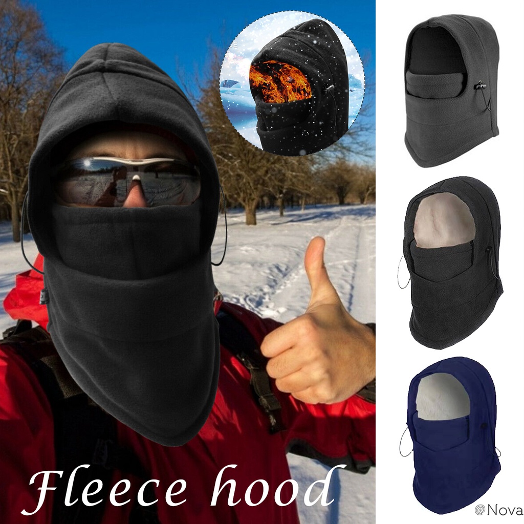 Winter Fleece Neck Warm Balaclavas Hat Face Covering Hood Cap Windproof ...