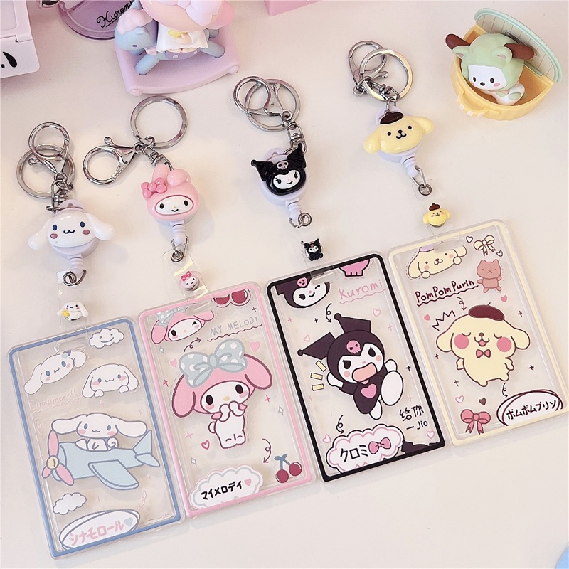 Sanrio Kuromi Transparent Card Holder Hard Case Slide Cover with ...