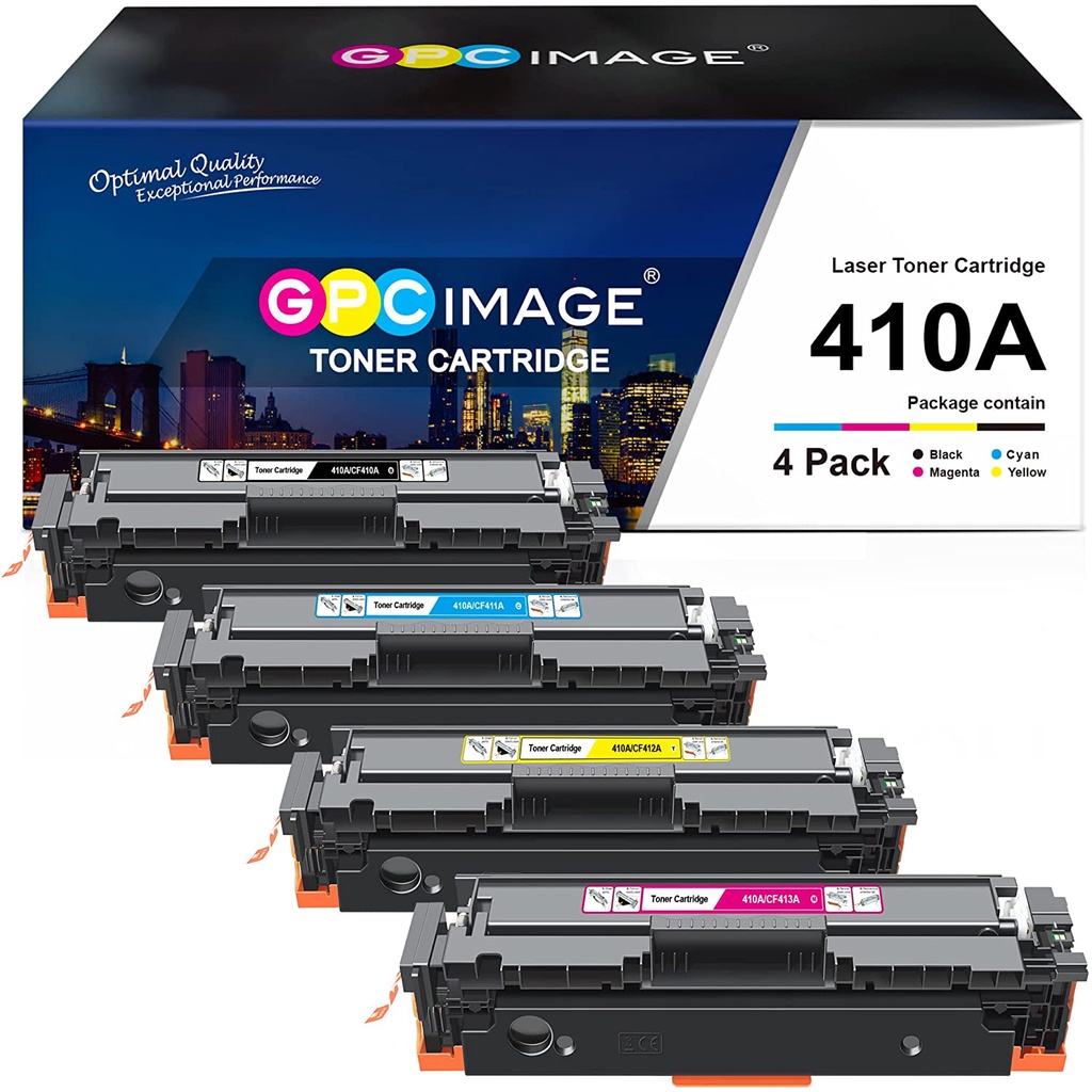 GPC Image Compatible Toner Cartridge Replacement for HP 410A CF410A CF411A CF412A CF413A to use ...