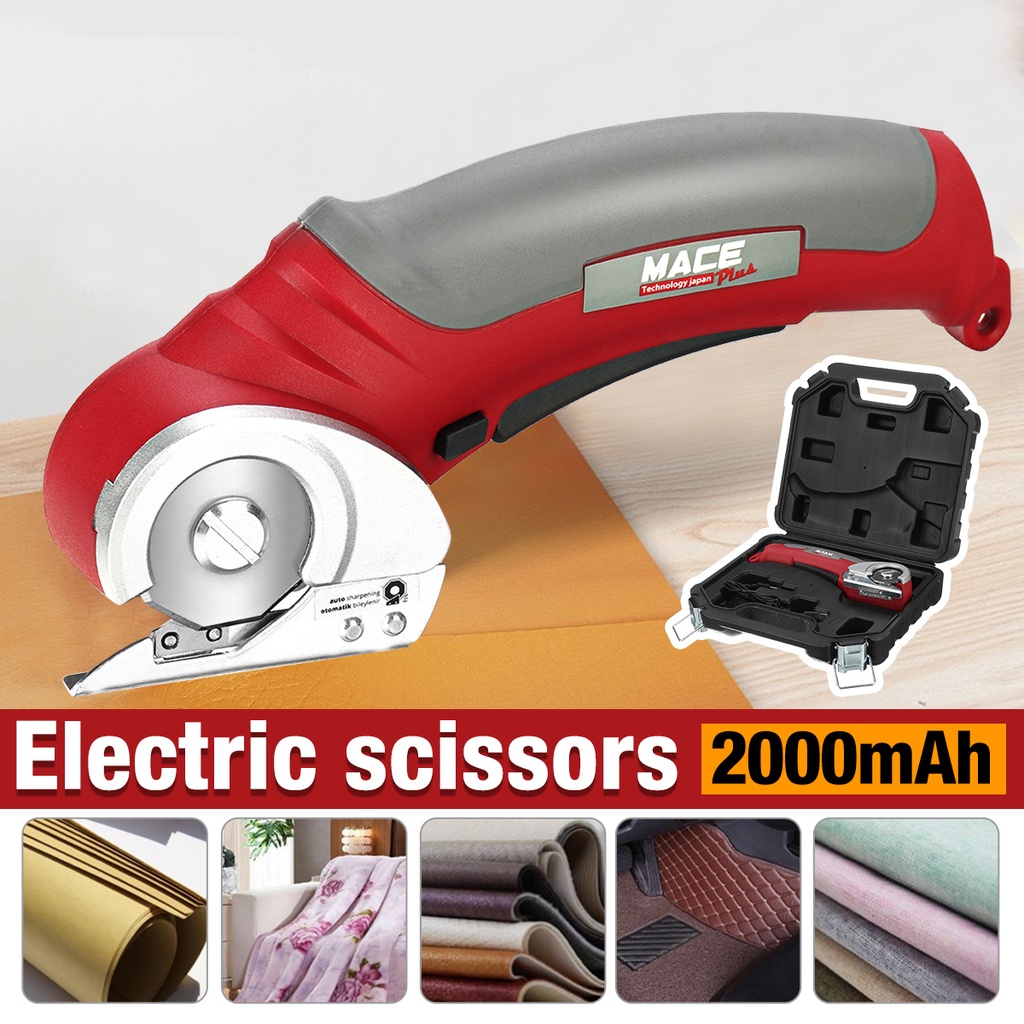 2000mAh Electric Scissors Shear Cloth Cutter Fabric Cutting Machine Kit ...
