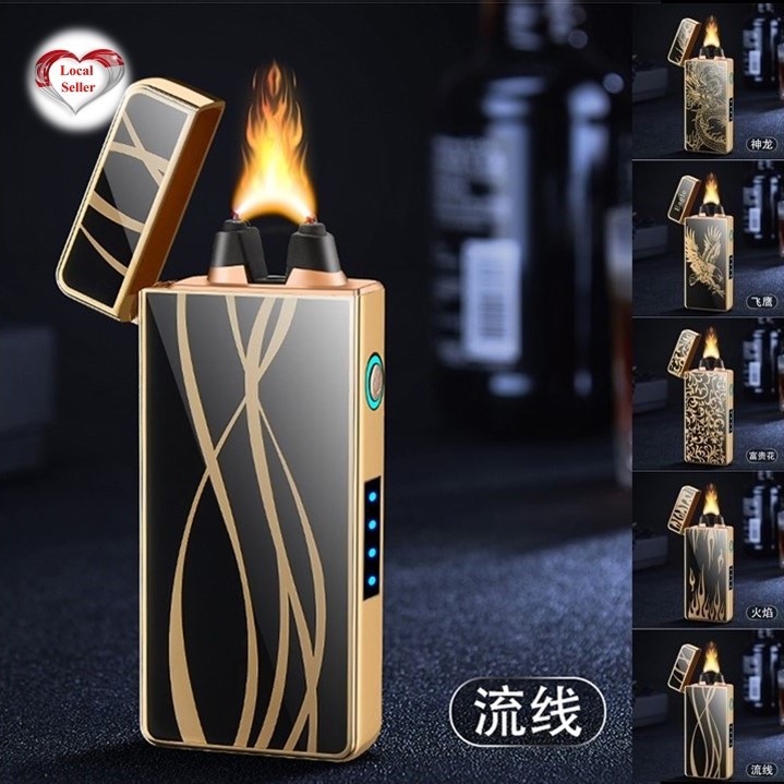 Local Seller - USB Rechargeable High Power Arc Lighter with LED power ...