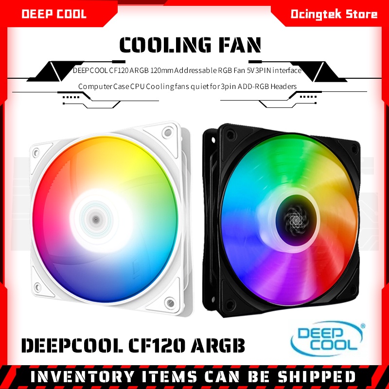 DEEPCOOL CF120 ARGB 120mm Addressable RGB Fan 5V 3PIN interface ...