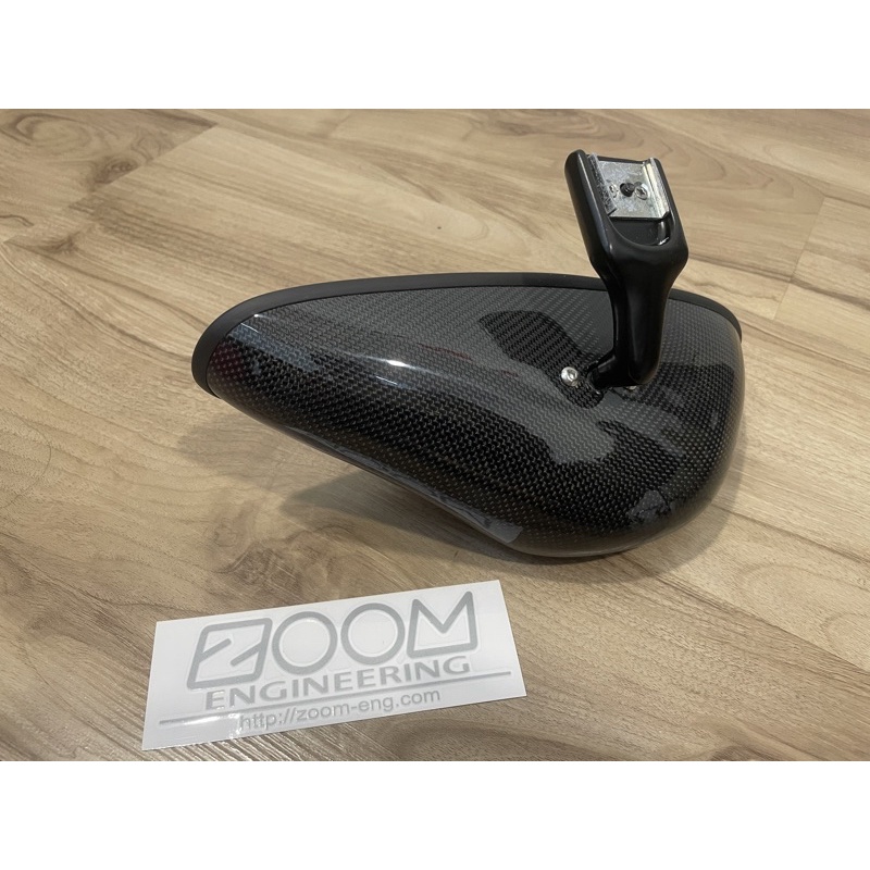 ZOOM ENGINEERING CENTER MIRROR TITANIUM & REAL CARBON FIBRE UNIVERSAL ...