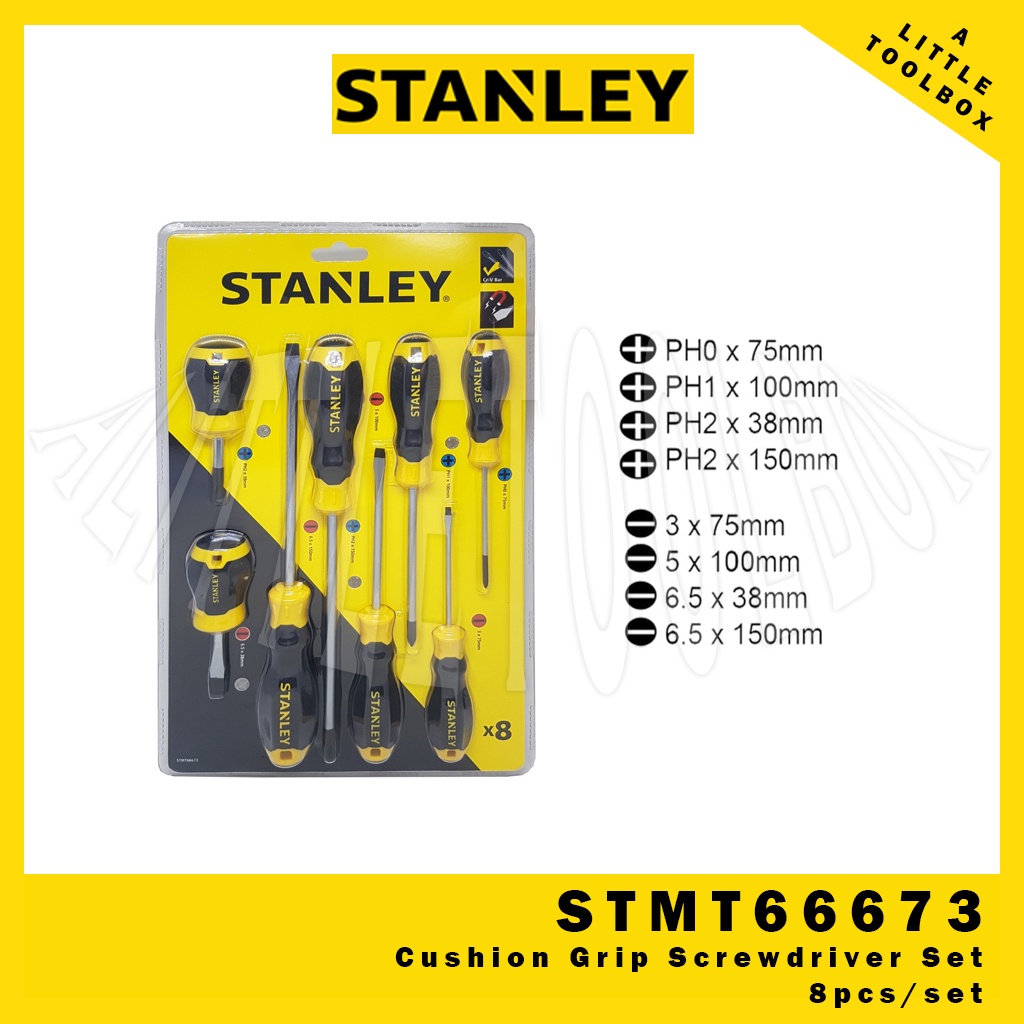 Stanley Screwdriver Set Cushion Grip 8pcs/Set【STMT66673】 | Shopee Singapore