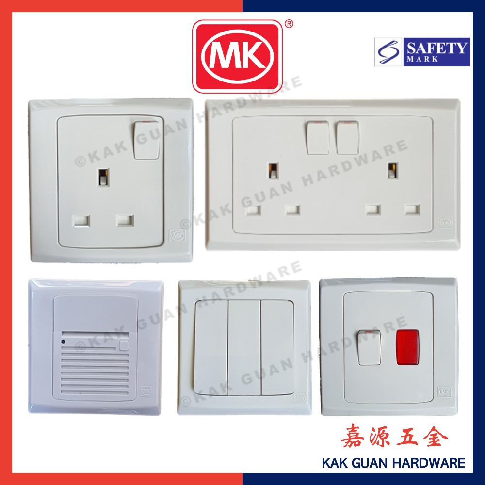 MK SLIMLINE PLUS WIDE ROCKER & SMALL ROCKER SWITCHES, SWITCH SOCKET ...