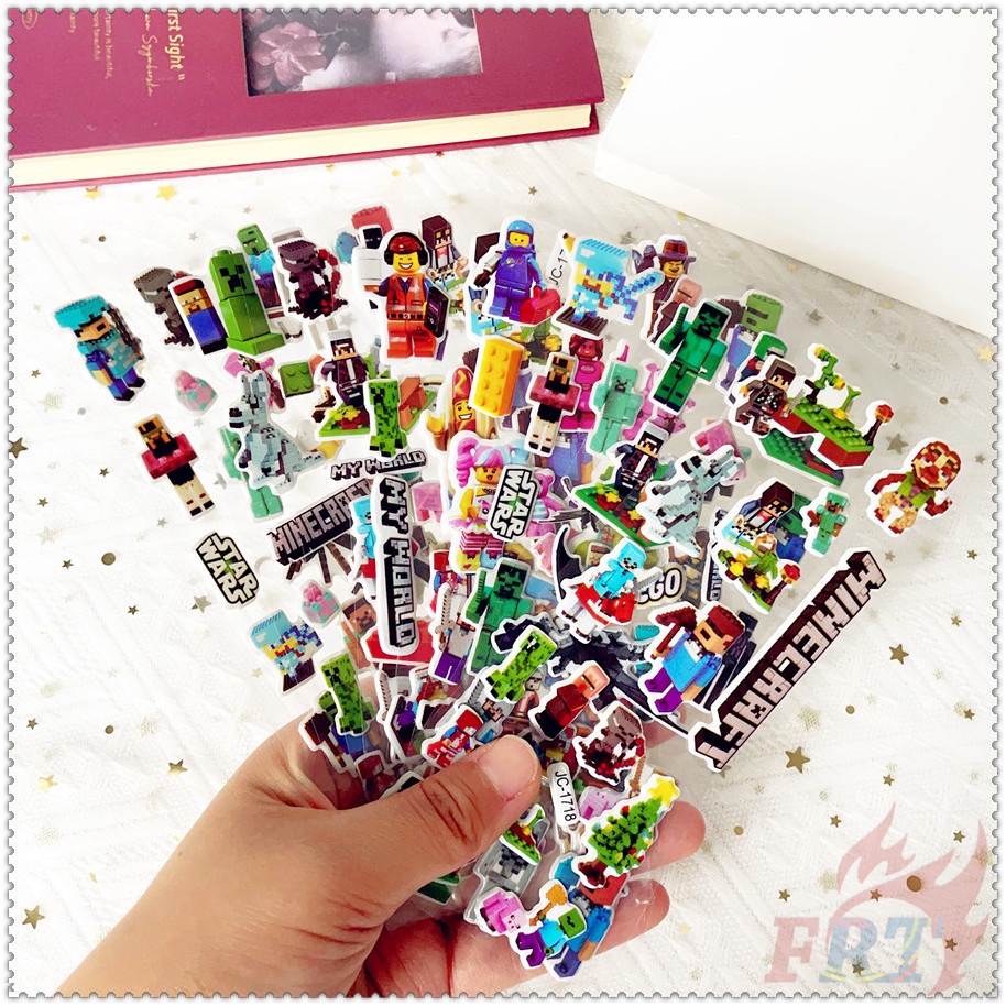 5Sheets Minecraft Q-1 DIY Rewards Sticker 3D Puffy Bubble Stickers ...