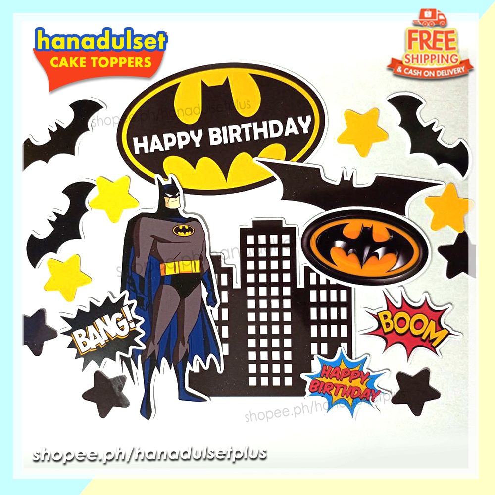Batman Cake Topper | Cake Topper [set] | Batman cup cake toppers | Set ...