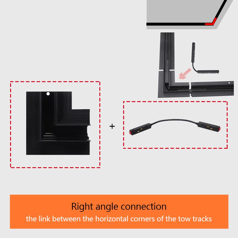 LED Magnetic Track Light System Accessories Rail Connector Power ...