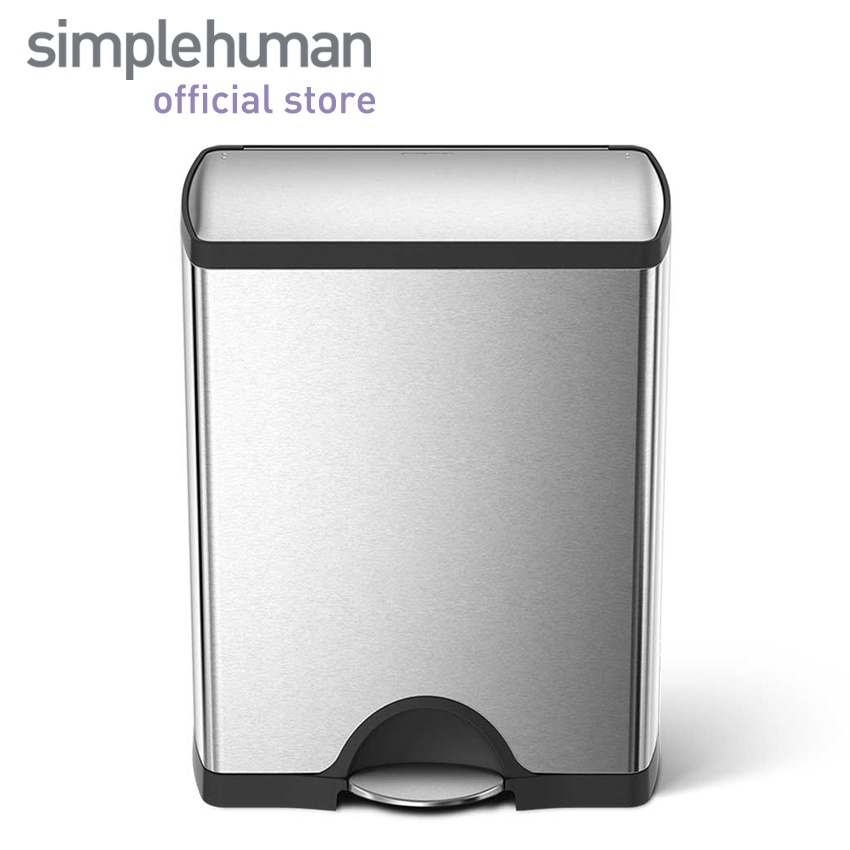 simplehuman 50L Rectangular Step Trash Bin | Shopee Singapore