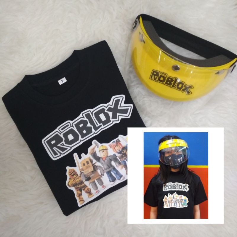 Roblox T-Shirt & roblox Helmet face Shield | Shopee Singapore
