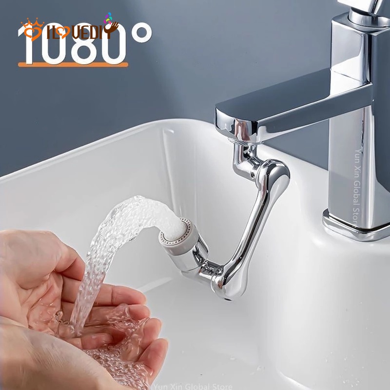 1080 Degree Robotic Arm Faucet Universal Extender Aerator / Shower Dual ...