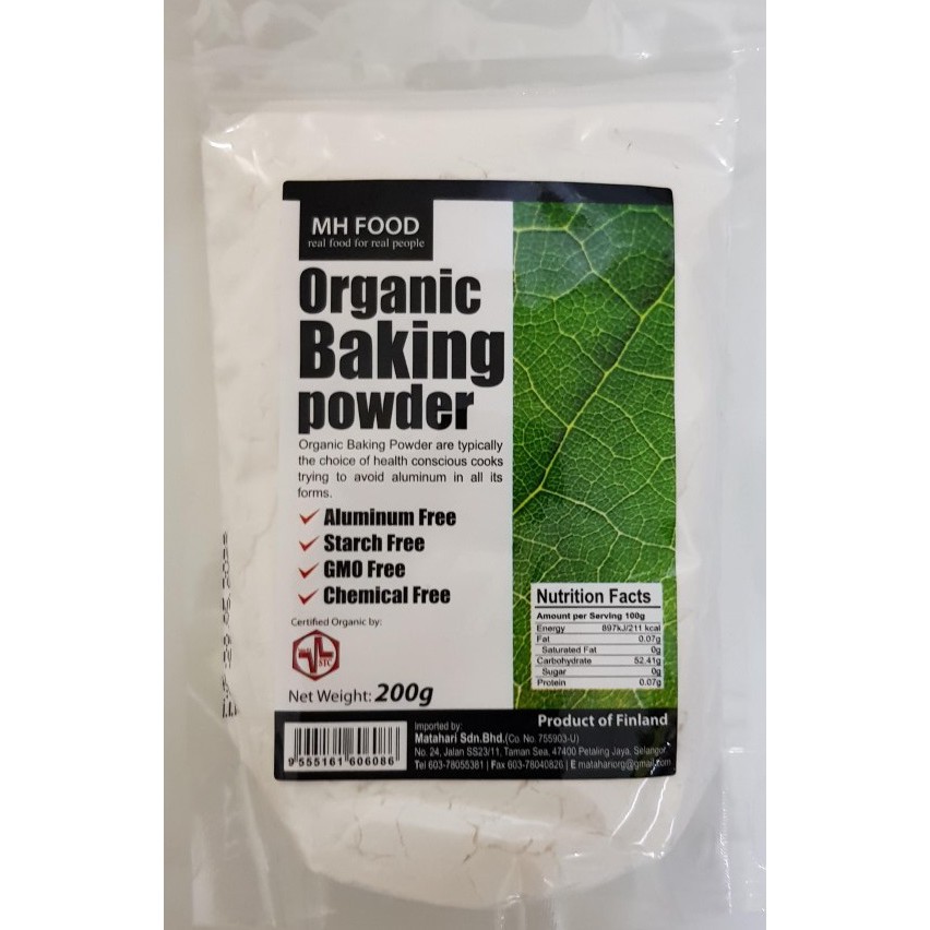 MH Food 200g Organic Baking Powder | Shopee Singapore