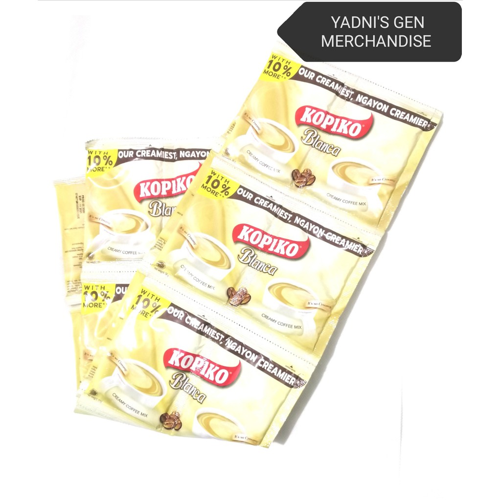 Kopiko Blanca Creamy Coffee Mix 3 in 1 Twin Pack 58g x 10s | Shopee ...