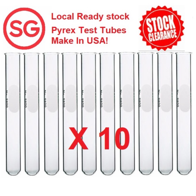 Glass Test Tube pack of 10s | Shopee Singapore