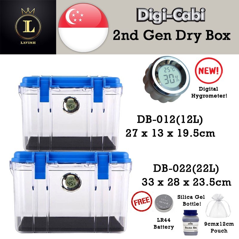 Digi-Cabi 12L & 22L Dry Box with Digital Hygrometer DB-012 and DB-022 ...