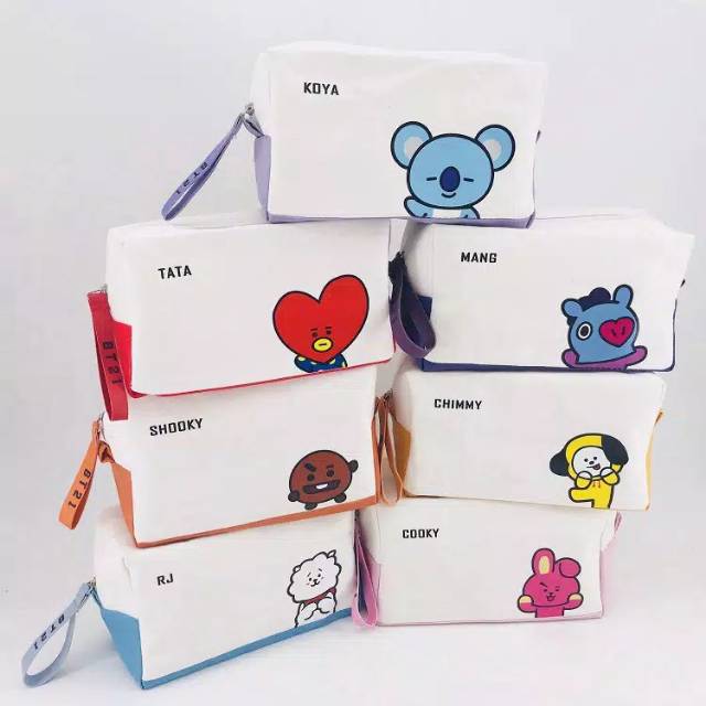 Handbag bt21 Pencil case bt21 make up Holder bt21 pencase bt21 dusgrip ...