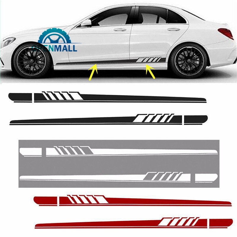 OM Car Sticker Side Body Racing Decals Vinyl Graphics Long Stripe ...