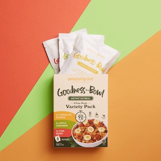[Variety Pack] Amazin' Graze Goodness Bowl (Instant Oatmeal) (6 x 40g ...