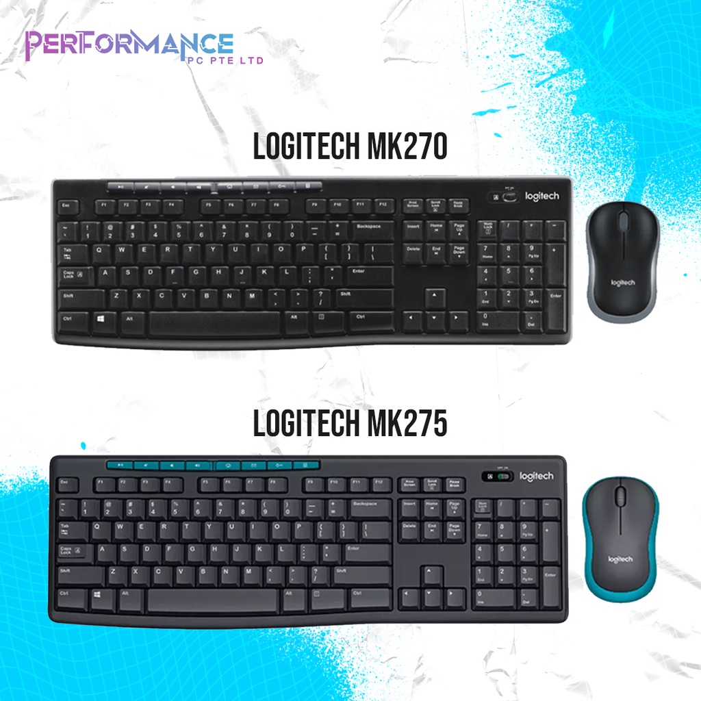 Logitech Mk270 Mk 270 Mk275 Mk 275 Wireless Keyboard And Mouse Combo 1 Year Warranty By