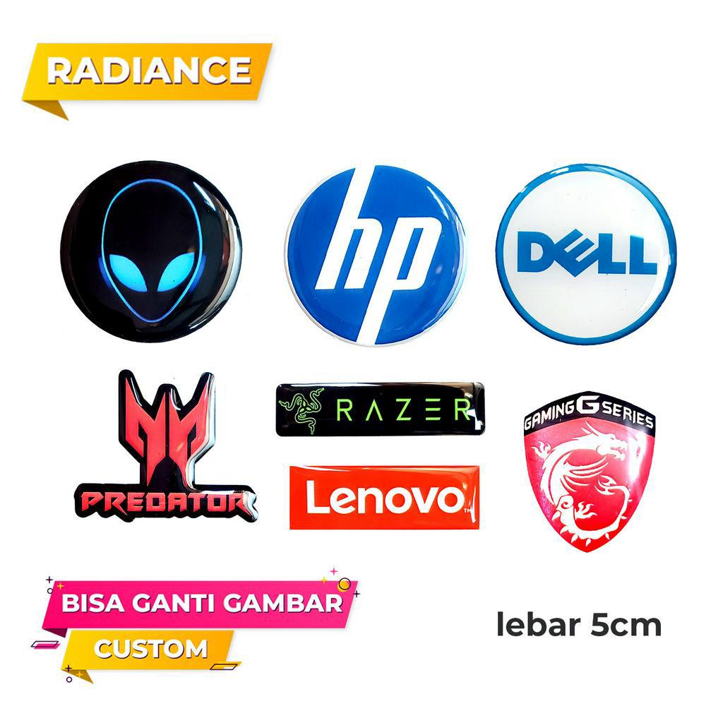 Embossed cutting Sticker for dell lenovo alienware hp msi ROG 3D emblem ...