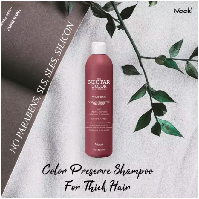 Nook Nectar Color Preserve Thick Hair Shampoo 300ml - Shampoo for thick ...