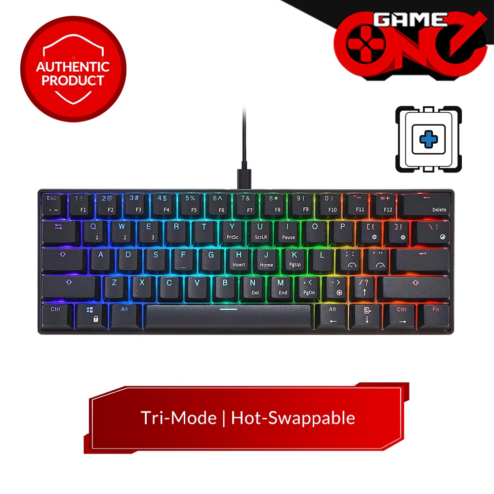 RK Royal Kludge RK61 Tri-Mode Compact 61-Keys Mechanical Keyboard ...