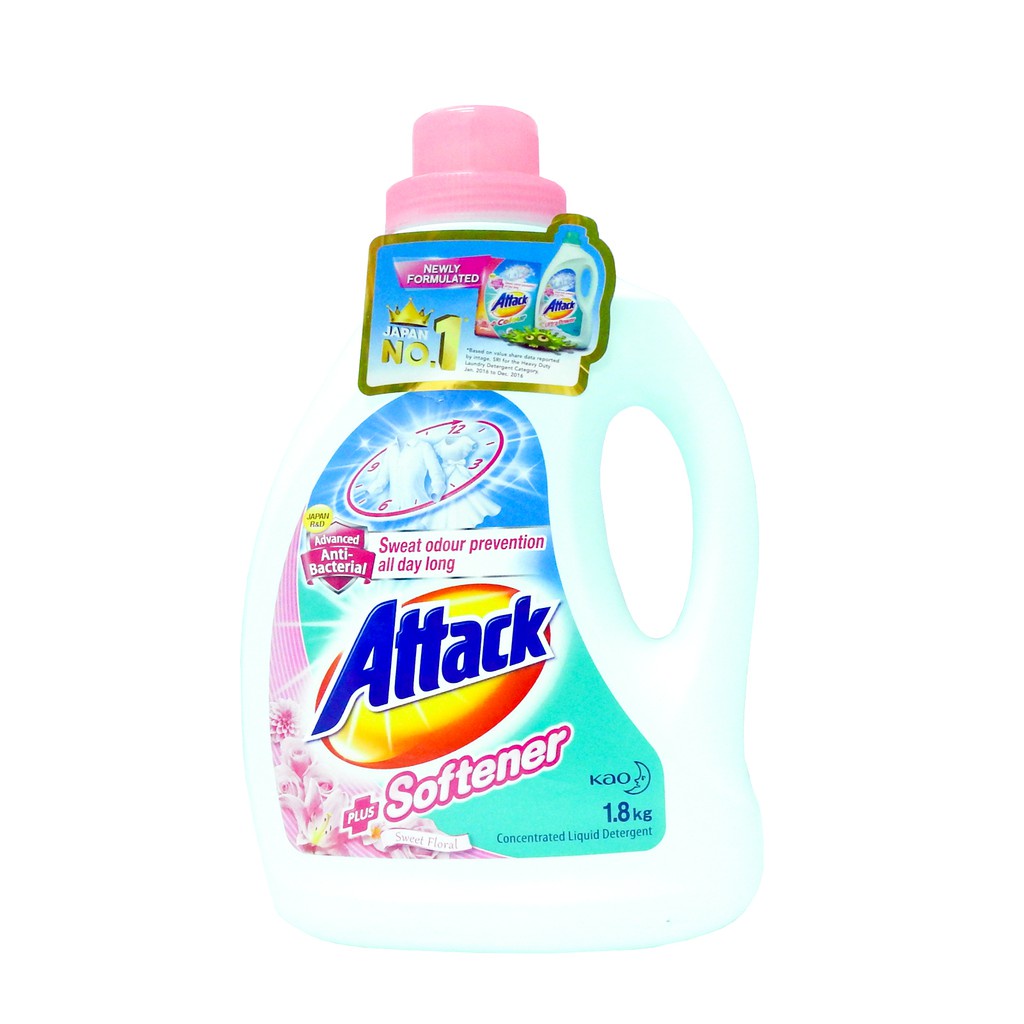 Attack Liquid Detergent Plus Softener 1.8kg | Shopee Singapore