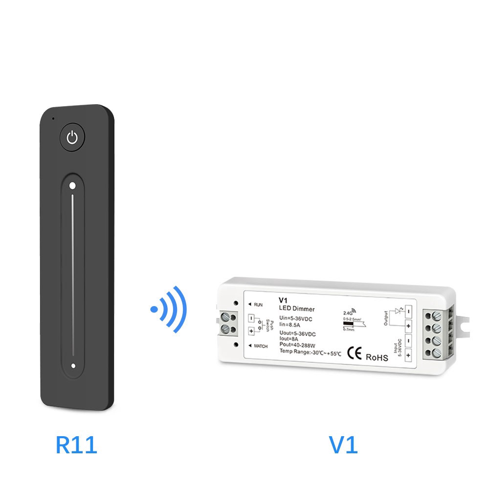 LED Dimmer 12V 5V 24V 36V PWM Wireless RF Switch with 2.4G brightness ...