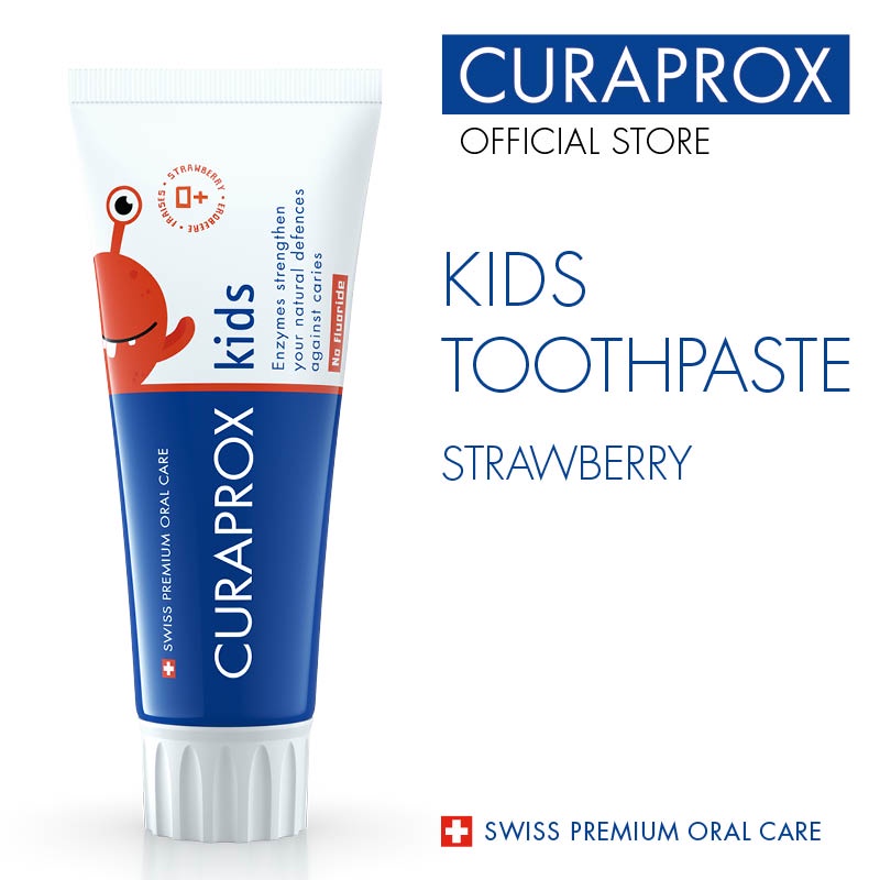 Curaprox Kids children toothpaste, strawberry, No Fluoride, 60 ML, 0 ...