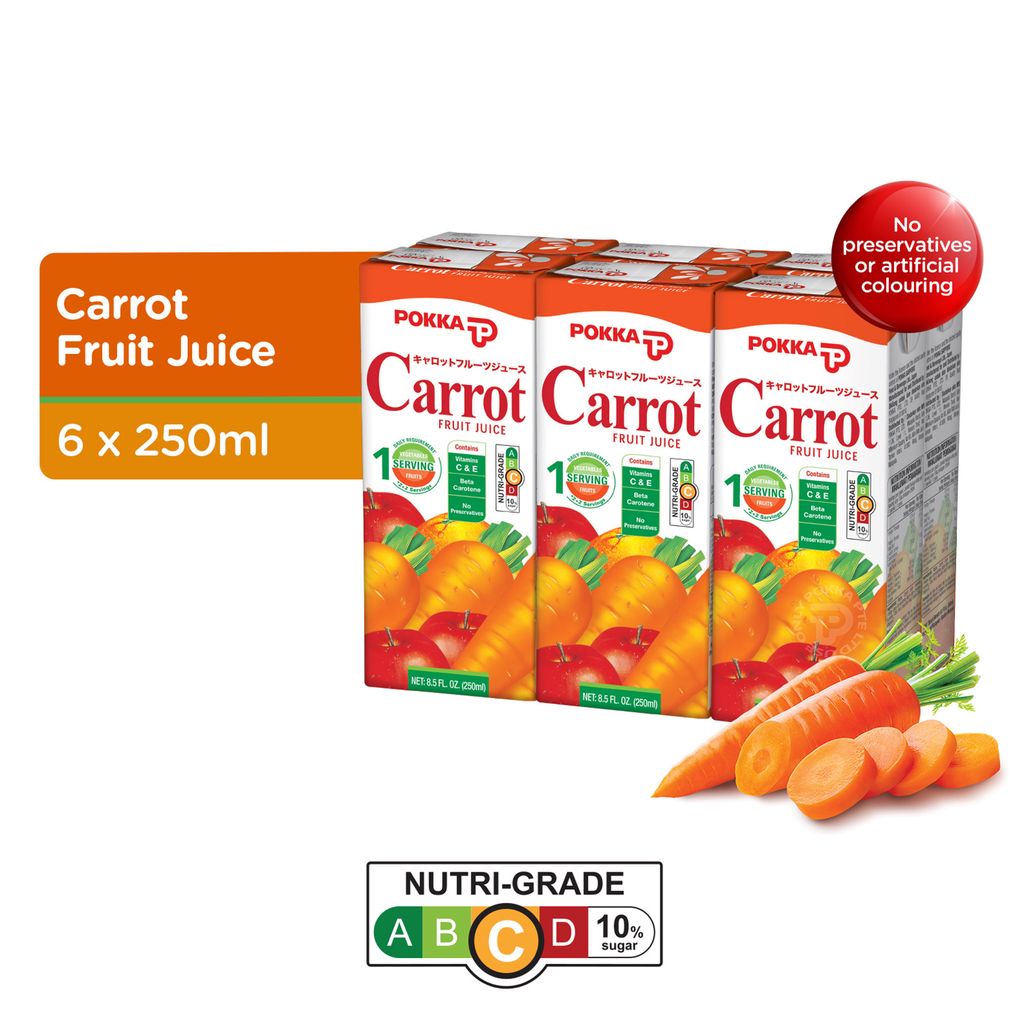 Pokka Carrot Fruit Juice (6 x 250ML) | Shopee Singapore