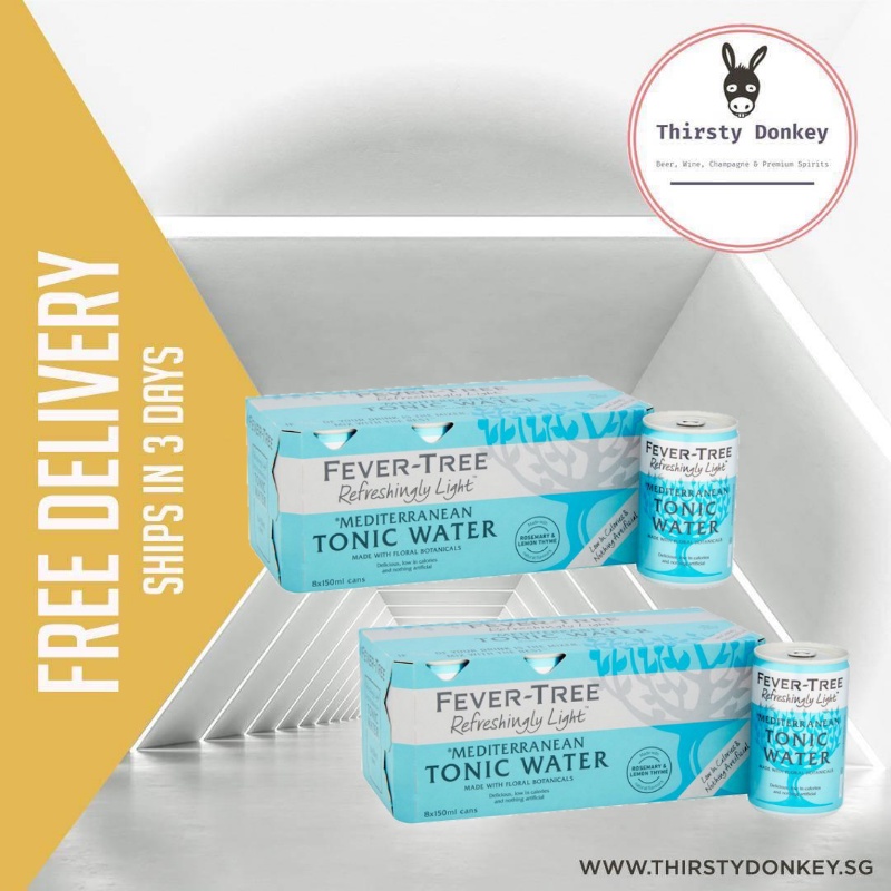 Fever Tree Refreshingly Light Mediterranean Tonic Water - 150ml x 24 ...