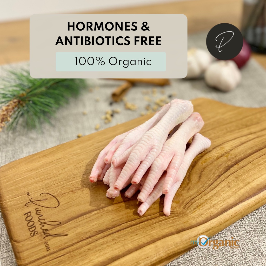 Punched Foods Organic Chicken Feet 200-300G | 6 pcs per pack (100% ...