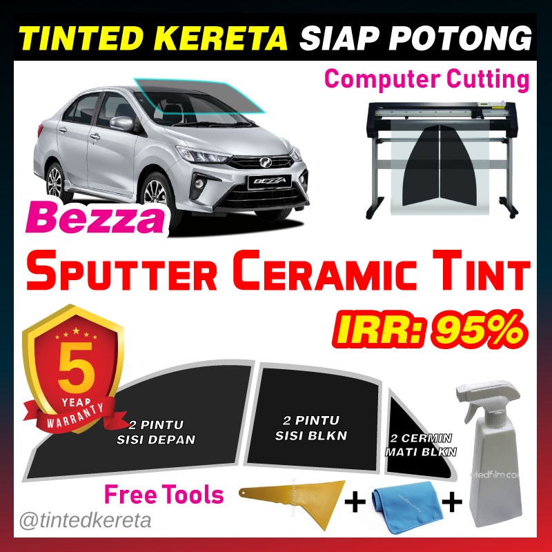 Sputter Ceramic Tinted Kereta Bezza (Siap Potong), DIY Car Window ...