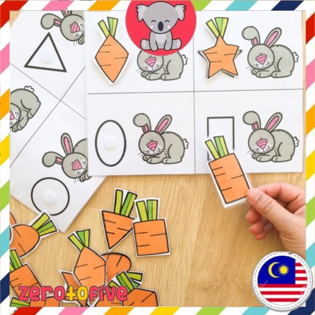 Montessori Toy Toddler Early Learning Busy Bag Book Shape Recognition ...