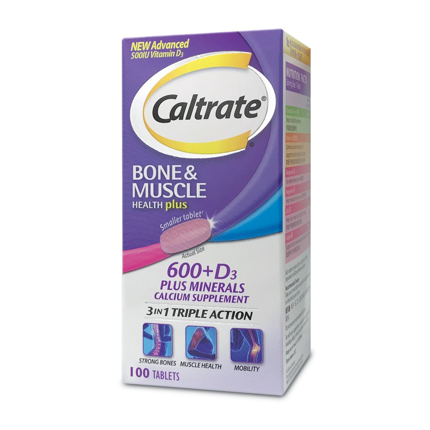 CALTRATE Bone and Muscle Health Plus Triple Action Calcium + Vitamin D ...