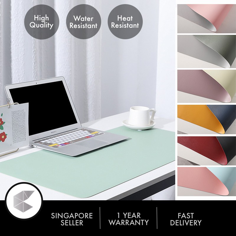 [SG SELLER] Premium Leather Desk Mouse Pad Double Sided Extended ...