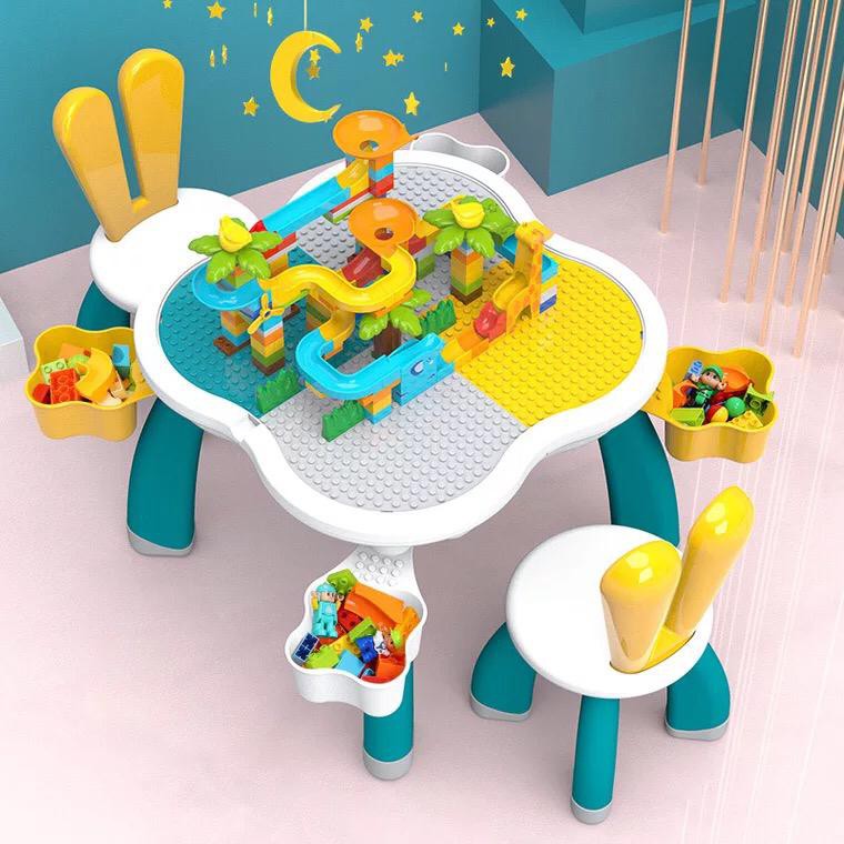 MULTI-FUNCTION LEGO TABLE & CHAIR with BIG PARTICLES BUILDING BLOCKS ...
