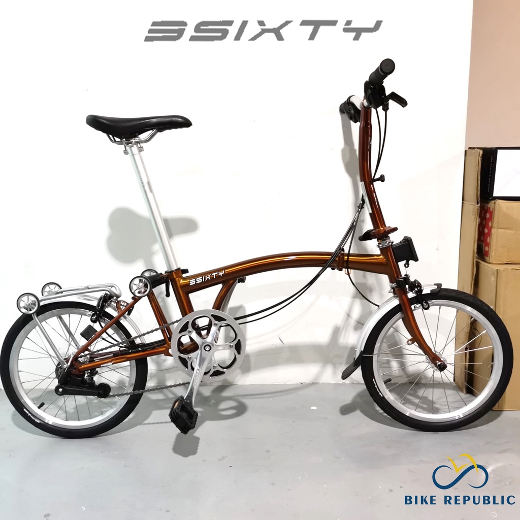 3Sixty External 6 Speed G6 M bar Folding Bike Trifold 16" Foldable ...